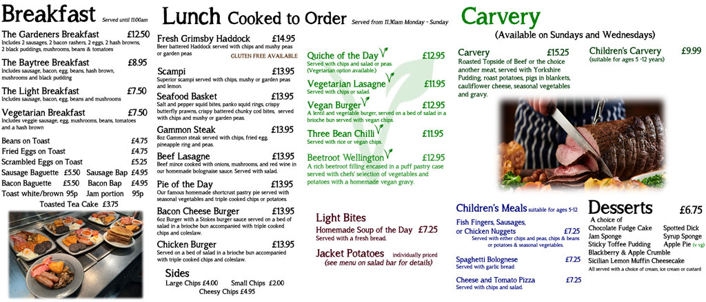 Eating out at Baytree Garden Centre's Restaurant